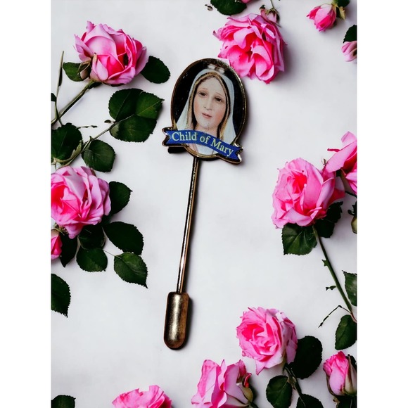 Vintage | Jewelry | Gorgeous Mother Mary Stick Pin | Poshmark